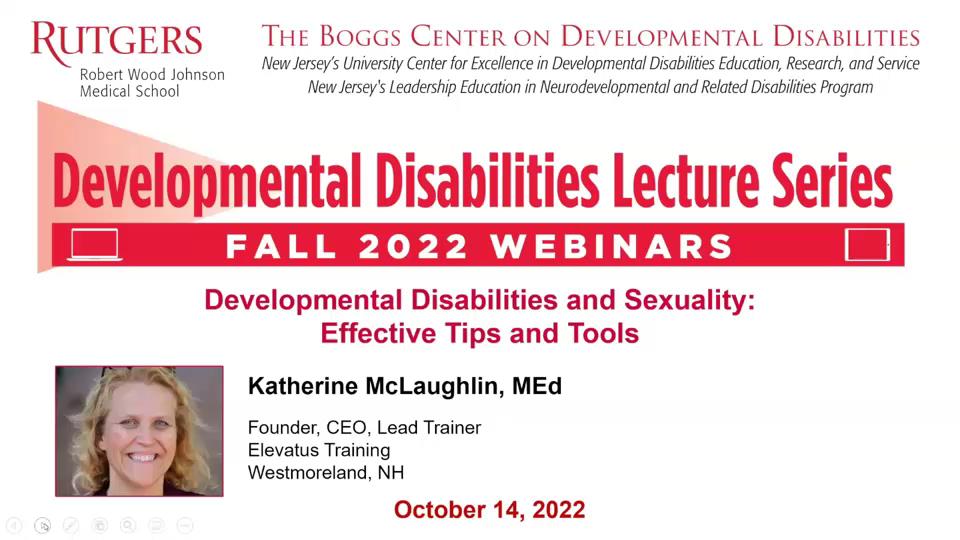 Developmental Disabilities and Sexuality: Effective Tips and Tools