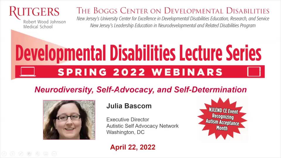 Neurodiversity, Self-Advocacy, and Self-Determination